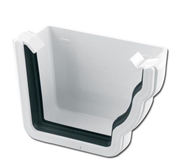 Ogee Stop End Right Hand External | PVC Gutter | Faster Plastics
