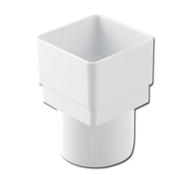 Square to Round Downpipe Adaptor | Guttering | PVC Gutter | Faster Plastics