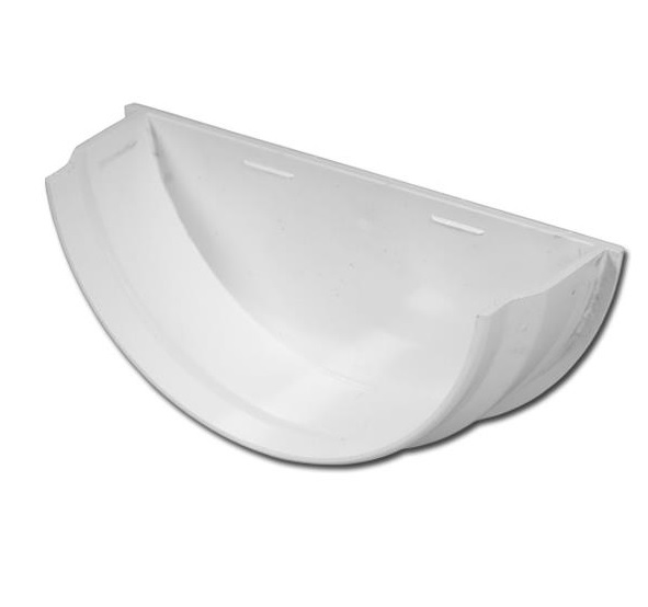 Half-Round Gutter Stop End Internal | PVC Gutter | Faster Plastics