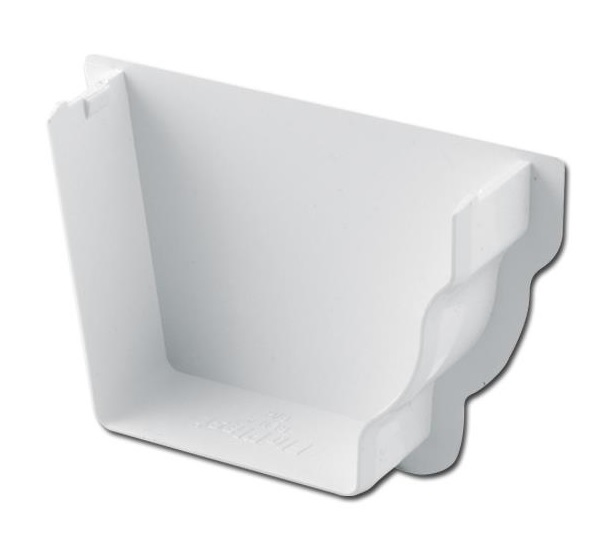 Ogee Stop End Right Hand Internal | PVC Gutter | Faster Plastics
